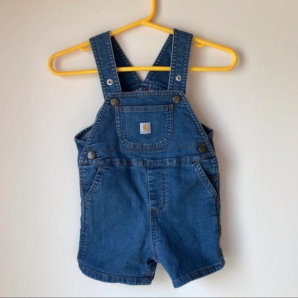 Carhartt | One Pieces | Carhartt Overalls Baby Denim Shorts Jean Snap ...